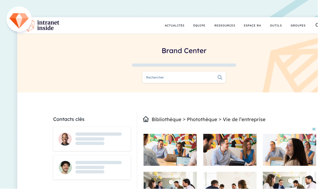 Brand center: take care of your brand with Intranet Inside