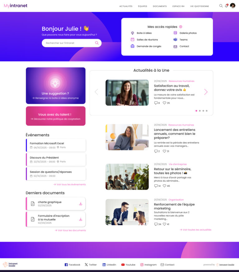 10 exemples d'intranet pour inspirer votre entreprise